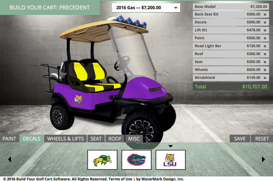 BYGC 2.1 Has Arrived, Including Club Car Paint Colors, Decals, Roofs ...